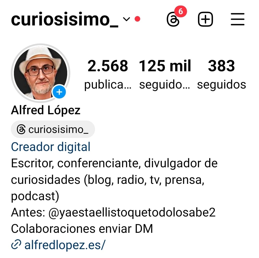 Alfred López cambia su nombre de usuario en Instagram a "@curiosisimo_" - Alfred López